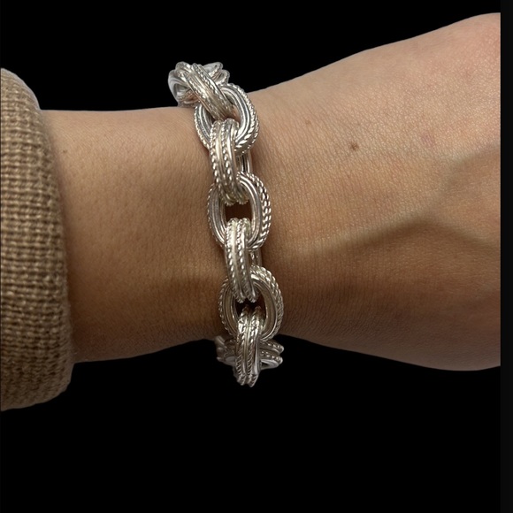 Italy | Jewelry | Vintage Italian Sterling Silver Bracelet 85 Two Toned ...